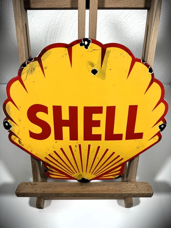 🐚 REKLAME WERBUNG EMAILSCHILD SHELL TANKSTELLE (Gebraucht) in Weggis ...