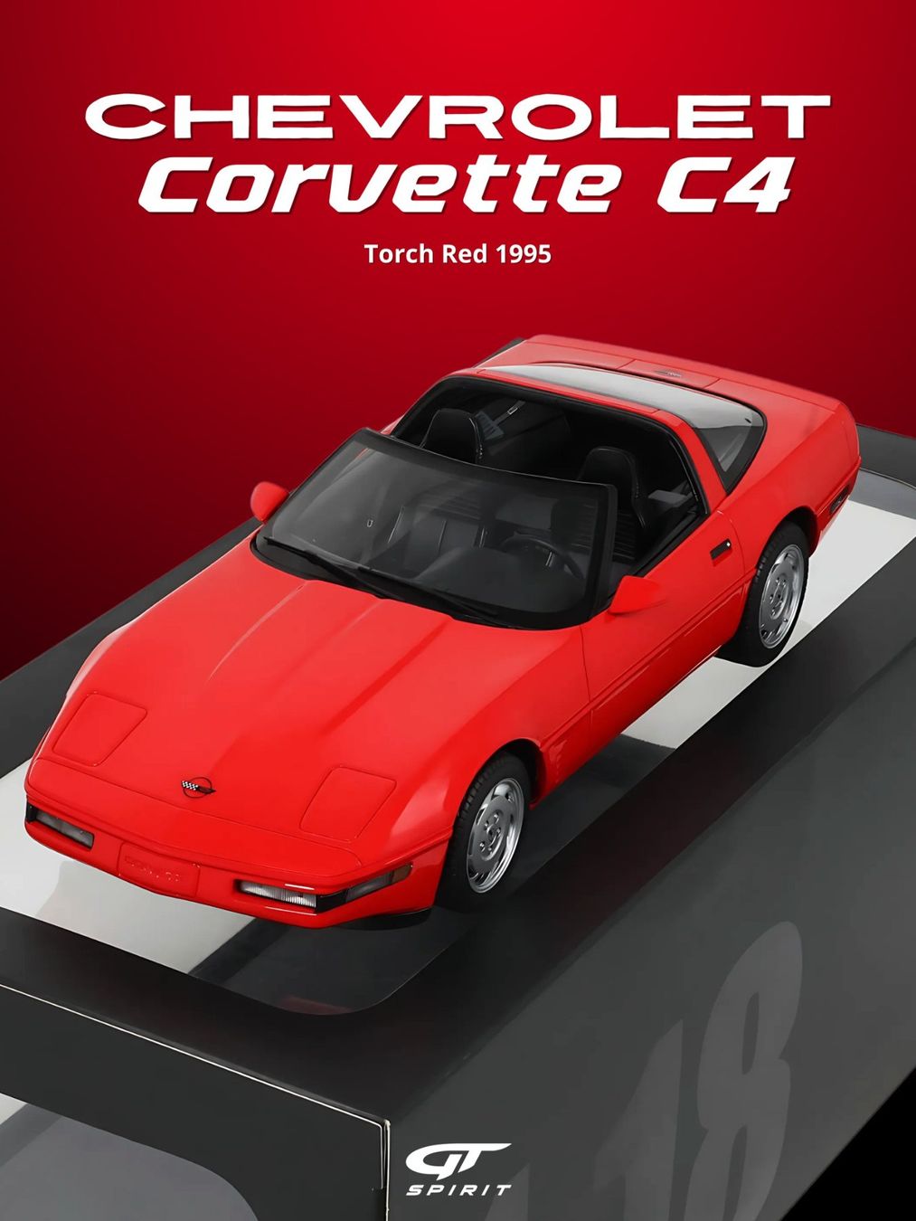 1:18 Chevrolet Corvette C4 1995, red GT Spirit GT537 (Neu und ...