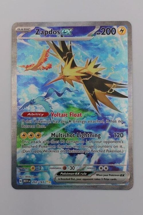 Zapdos ex (202/165 Set MEW 151) NM / ENG | Kaufen auf Ricardo