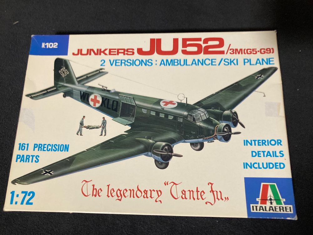 The legendary "Tante Ju" /JU52/3M(G5-G9) von Italaerei (Neu und originalverpackt) in ...