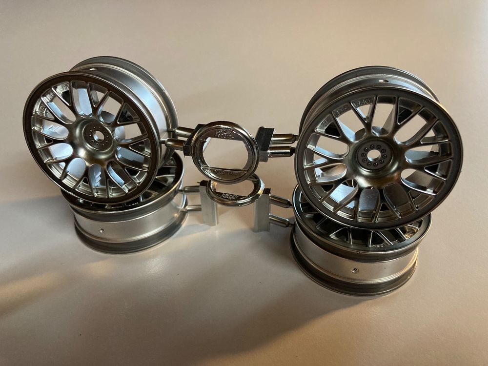 Tamiya original RC Felgensatz silberfarbig (4 Stk.) (Neu und ...