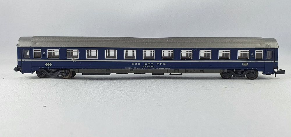 Roco 2272 SBB Liegewagen Eurofima 2. Kl. Bcm blau ohne OVP (Gebraucht) in Birr für CHF 15 – mit ...