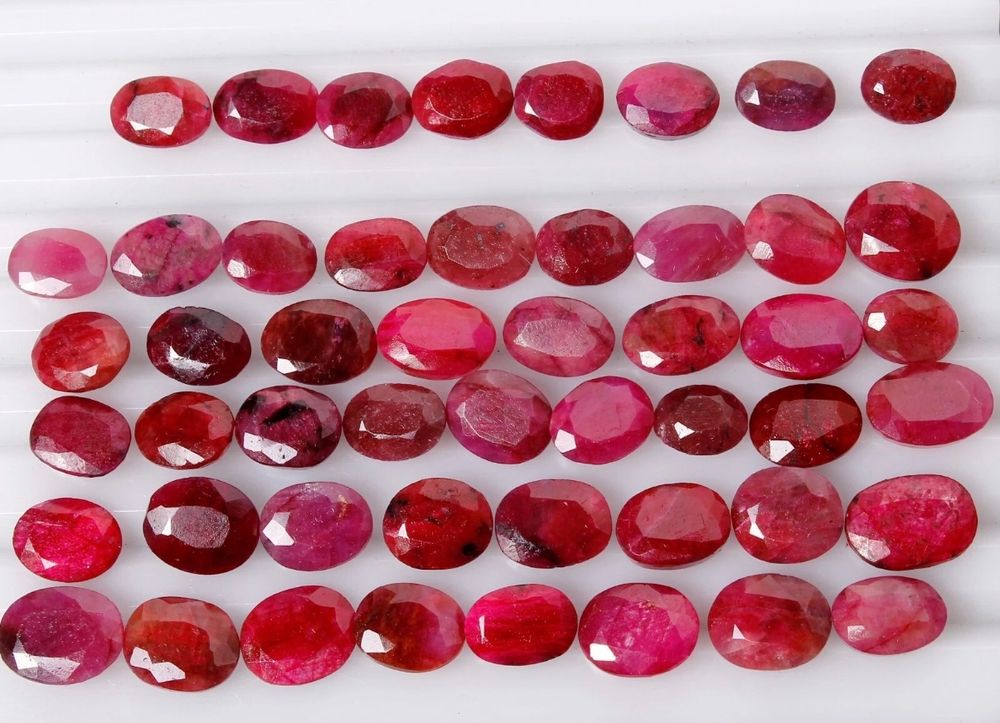 NUR ab 1 Fr.! 💎 196.8 ct intensiv rotes Rubin Edelstein LOT (Neu ...