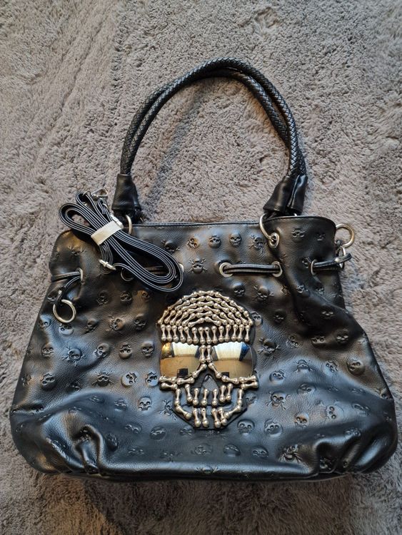 Schwarze Handtasche Mit Nieten