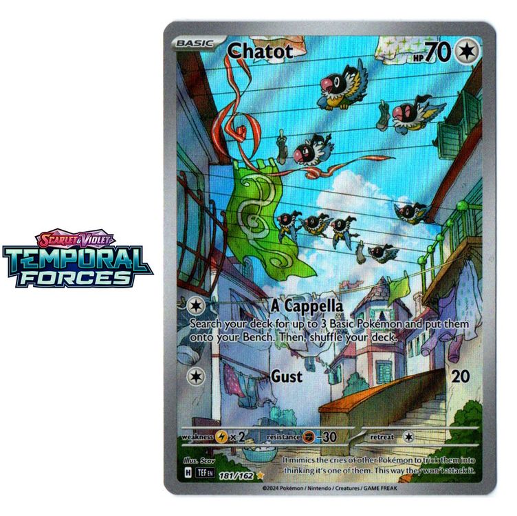 Temporal Forces Chatot Plaudagei Illustration Rare 181/162 (Neu (gemäss ...