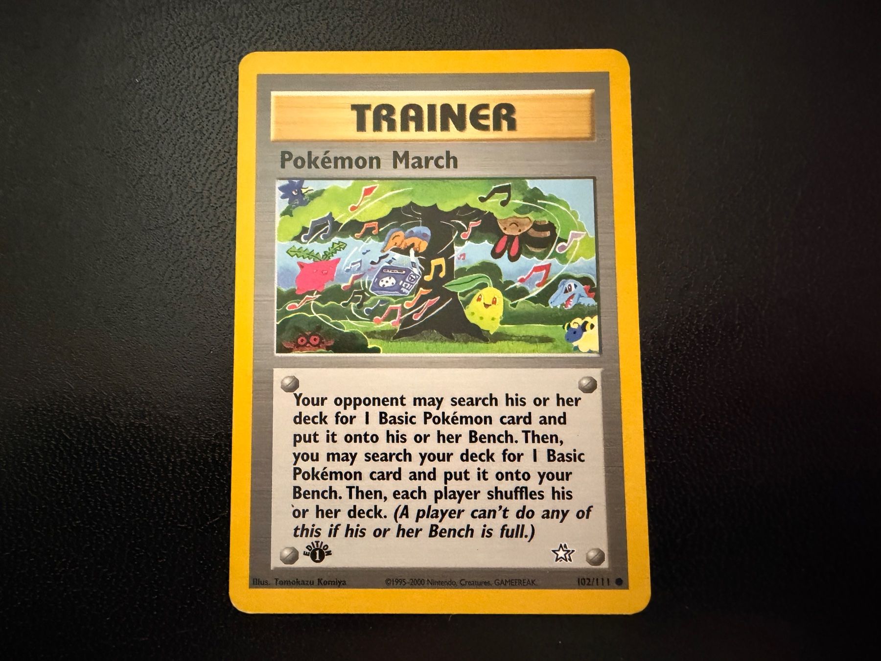 1. Edition Pokémon March Trainer 102/111 Neo Genesis 2000 (Gebraucht ...