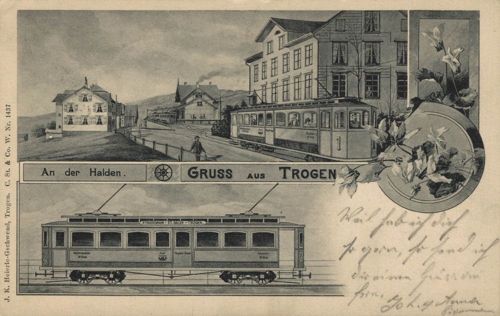 Gruss aus Trogen, Bahnhof, Wagen der Trogenerbahn | Kaufen auf Ricardo