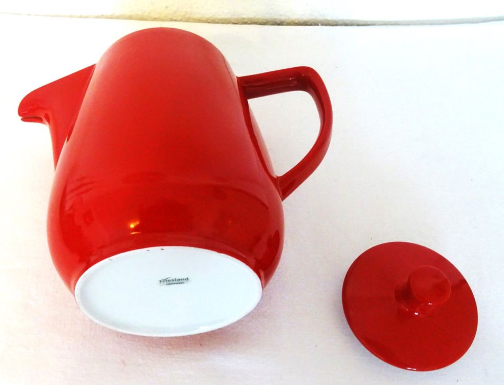 Kaffeekrug Melitta / Friesland knallrot 1 Liter Neuwertig (Neu (gemäss ...