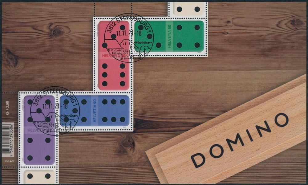 2021 - Domino - Block - Ersttag Voll ET (Gebraucht) in Schindellegi für CHF 6 – mit Lieferung ...