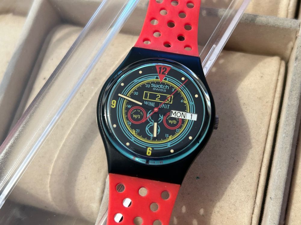Montre Swatch GB707 neuve 1986 fonctionne 34mm avec boîte | Kaufen auf ...