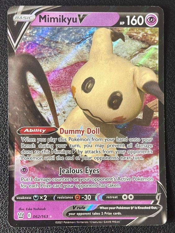 Mimikyu V 062/163 Ultra Rare Pokémon Battle Styles (Neu (gemäss ...