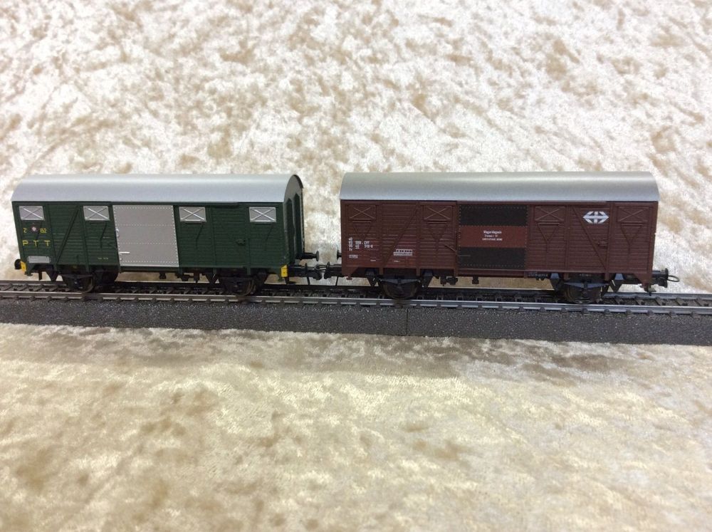 ROCO 1x 66360 + 1x 46855 Güterwagen SBB (Neu und originalverpackt) in ...