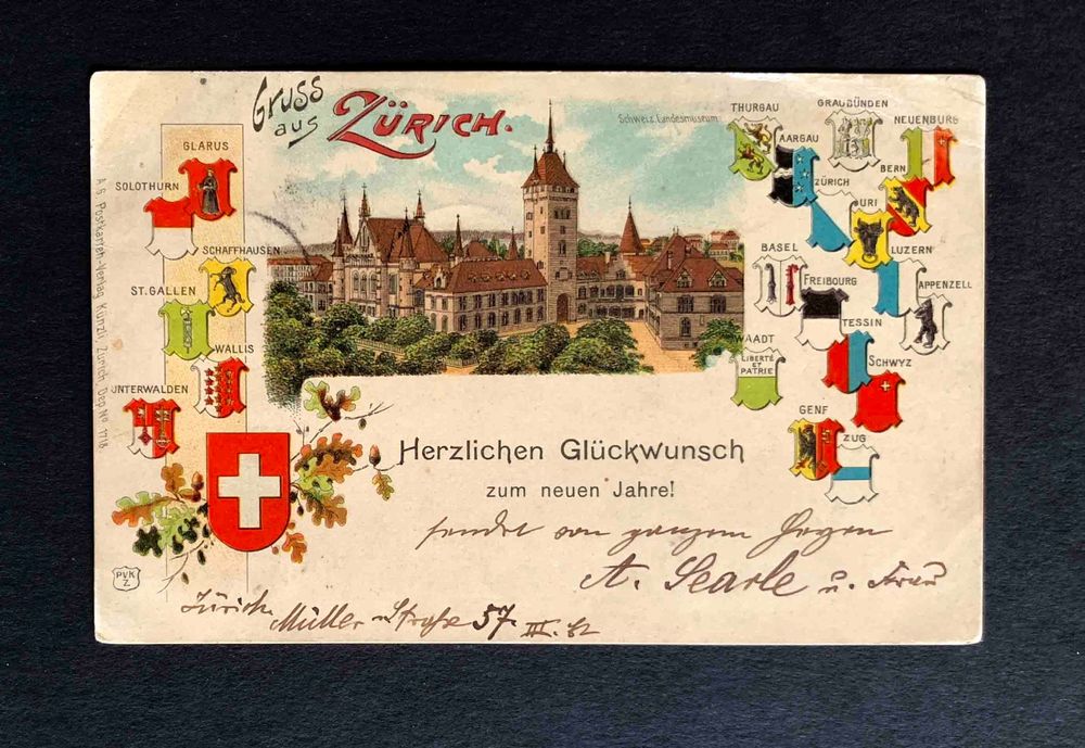 AK Gruss aus Zürich Herzlichen Glückwunsch zum neuen Jahr! (Gebraucht) in Goldau für CHF 16 ...