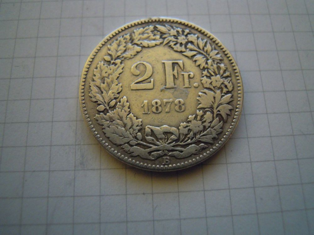 2 Fr. 1878 gute Erhaltung (Gebraucht) in Kriegstetten für CHF 9.1 – mit Lieferung auf Ricardo kaufen