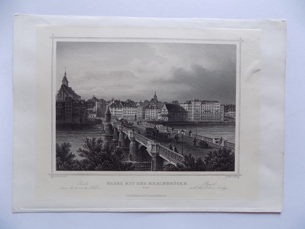 Basel mit der Rheinbrücke | Kaufen auf Ricardo