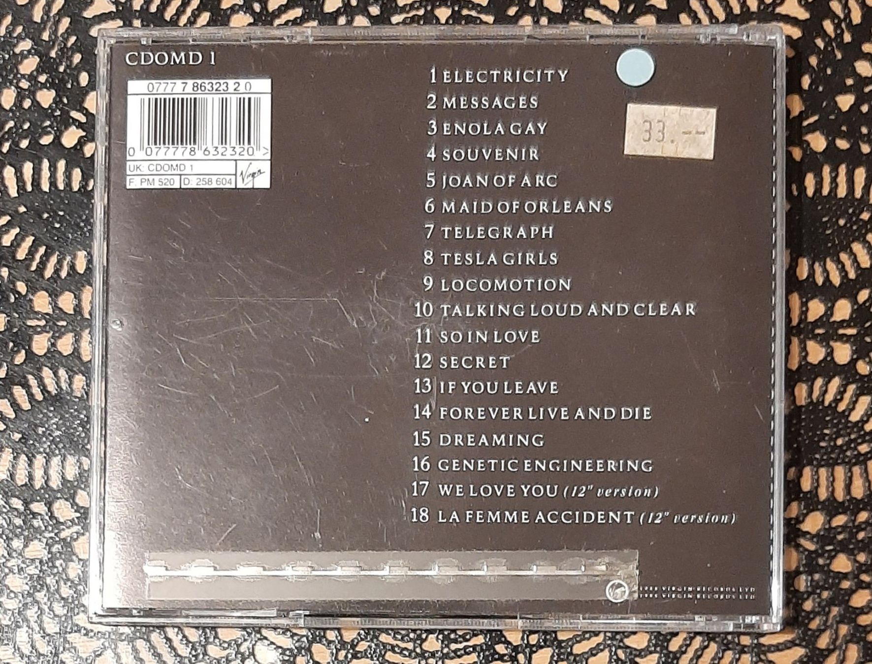 OMD - The Best Of, UK Pop Rock Album 1988 (Gebraucht) in Schönenberg TG für CHF 2.9 – mit ...