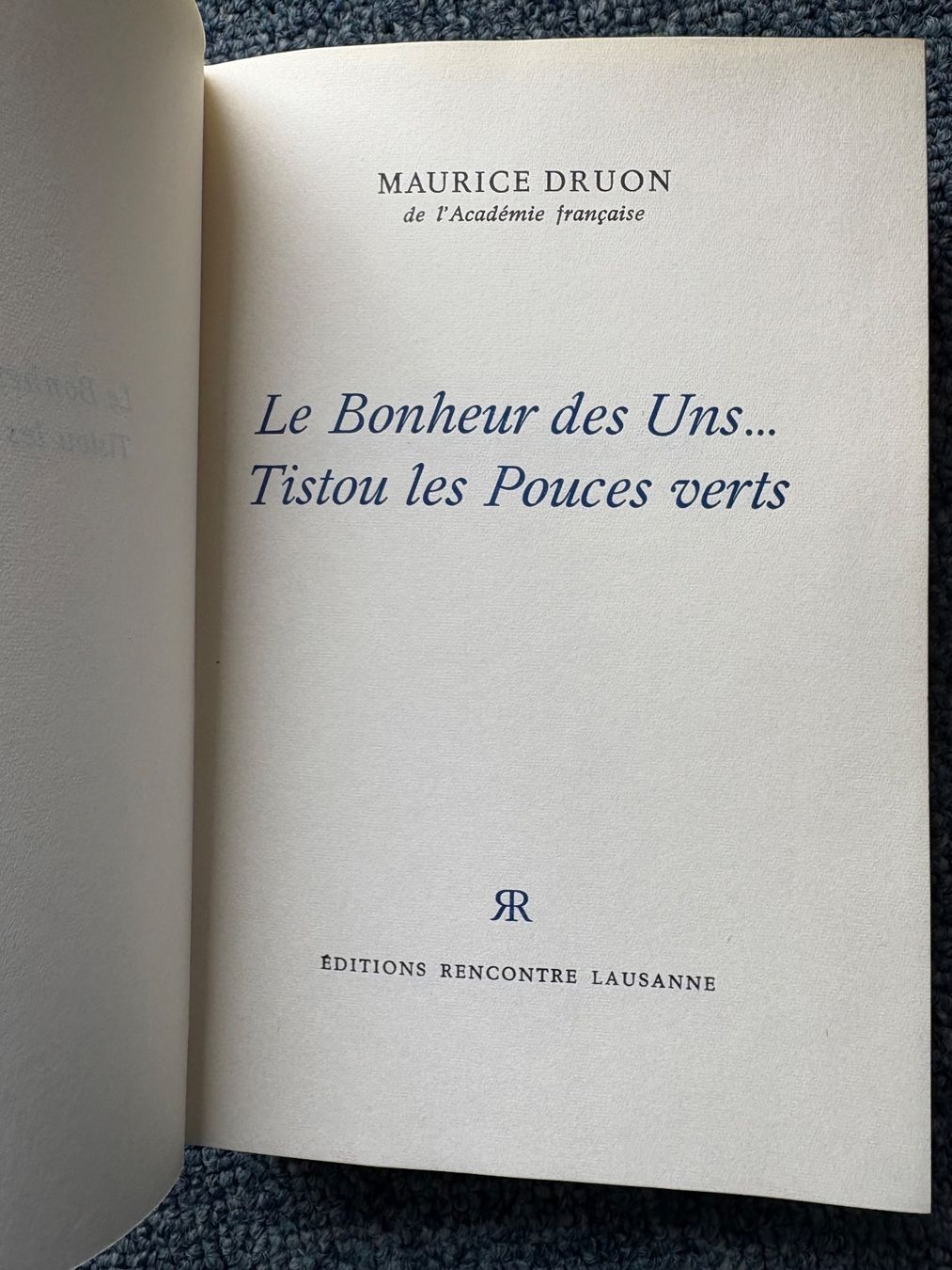 Livres anciens 15 volumes oeuvres de Maurice Druon 1965 (Gebraucht) in ...