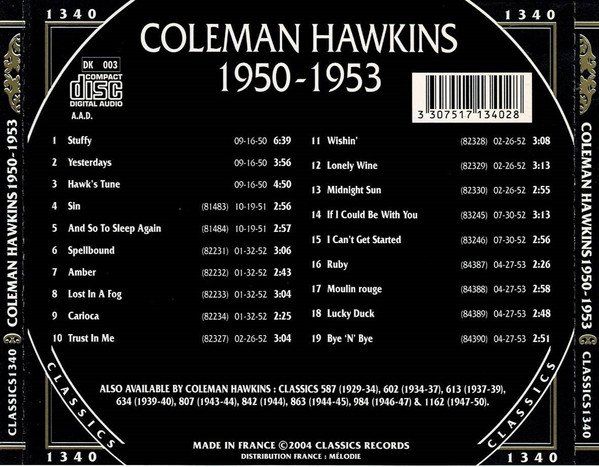 Coleman Hawkins, Hank Jones, Ray Brown,Buddy Rich,Art Taylor (D ...