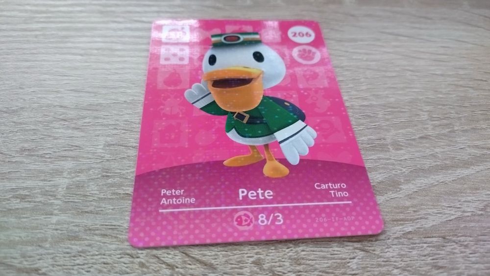 Animal Crossing amiibo Karte, Pete / Peter, Nr. 206 (Neu (gemäss ...