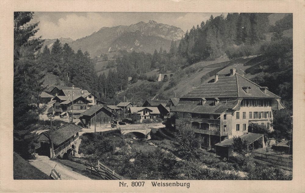 Weissenburg, Holzbrücke, Gasthof alte Post (Gebraucht) in Bronschhofen für CHF 12 – mit ...