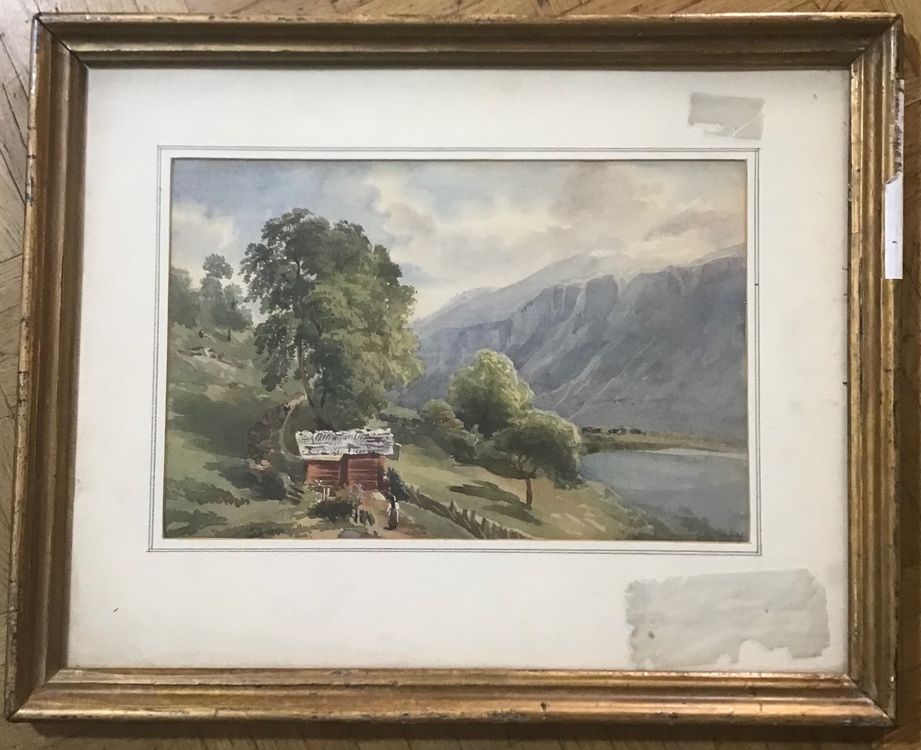 Antike Landschaft Aquarell Unleserlich Signiert | Kaufen auf Ricardo