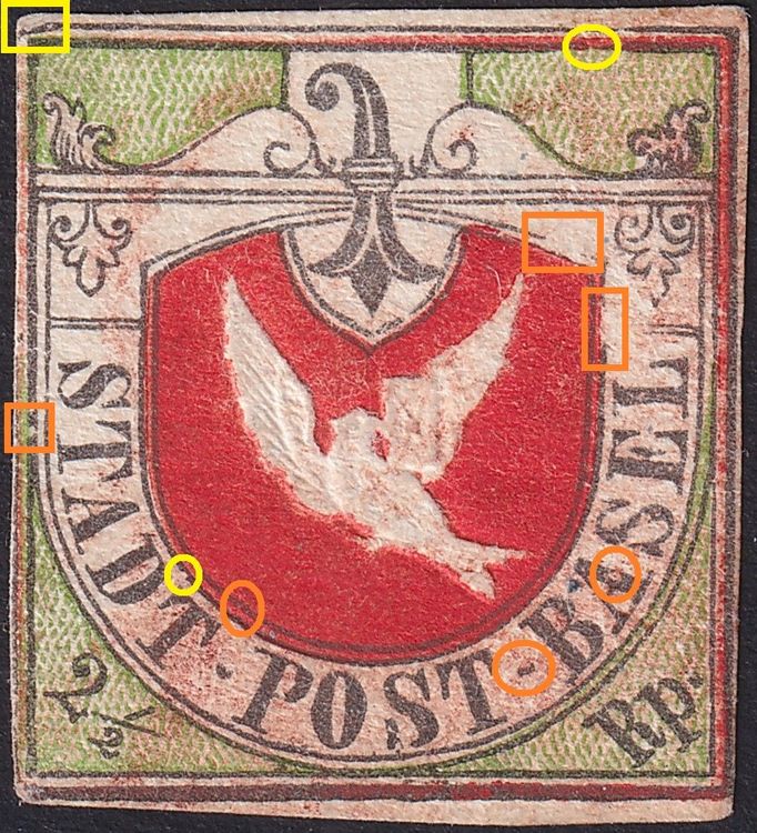 BASLER TAUBE, Nr.8I (Probedruck) Type 33 - schönes Stück! (Gebraucht ...