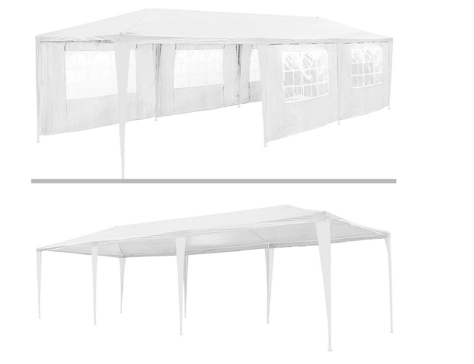 Pavillon 9 x 3 m, wasserdicht, inklusive Spannseilen und He (Neu (gemäss Beschreibung)) in ...