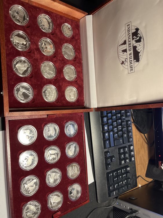 Gefährdete Tiere Silbermünzen, über 400 Gramm Fein Silber (Gebraucht ...