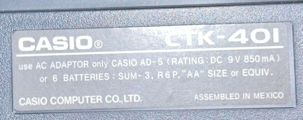 Casio CTK-401 Keyboard | Kaufen auf Ricardo