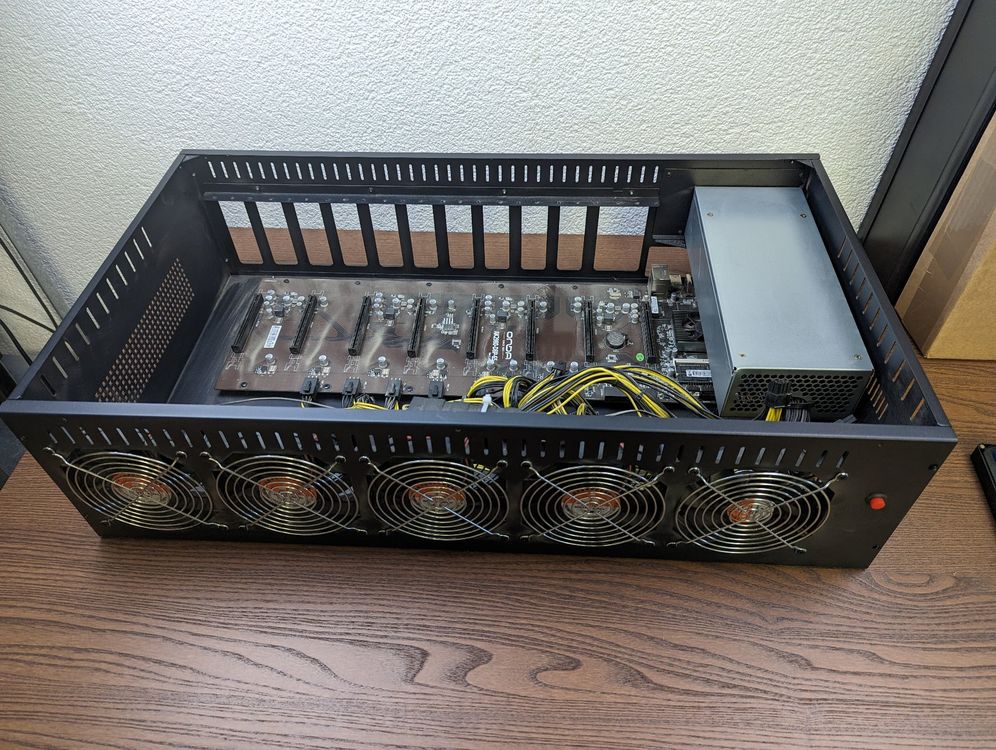 MineBox 8L all in one 8GPU 65mm mining rig case 2300w PSU | Kaufen auf ...