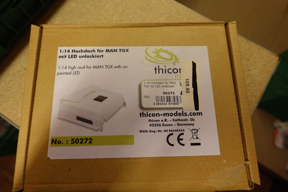 Thicon models 1:14 Hochdach für MAN TGX mit LED ab 1.- (Neu und originalverpackt) in Altstätten ...