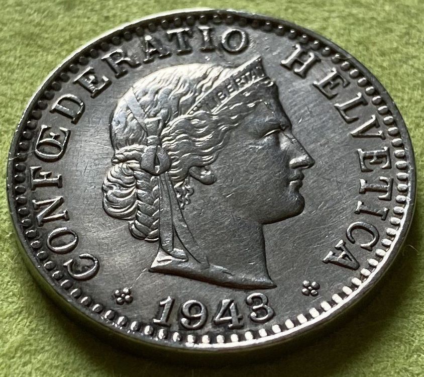 Schweiz | 20 Rappen 1943 (Gebraucht) in Oberegg für CHF 8 – mit Lieferung auf Ricardo kaufen