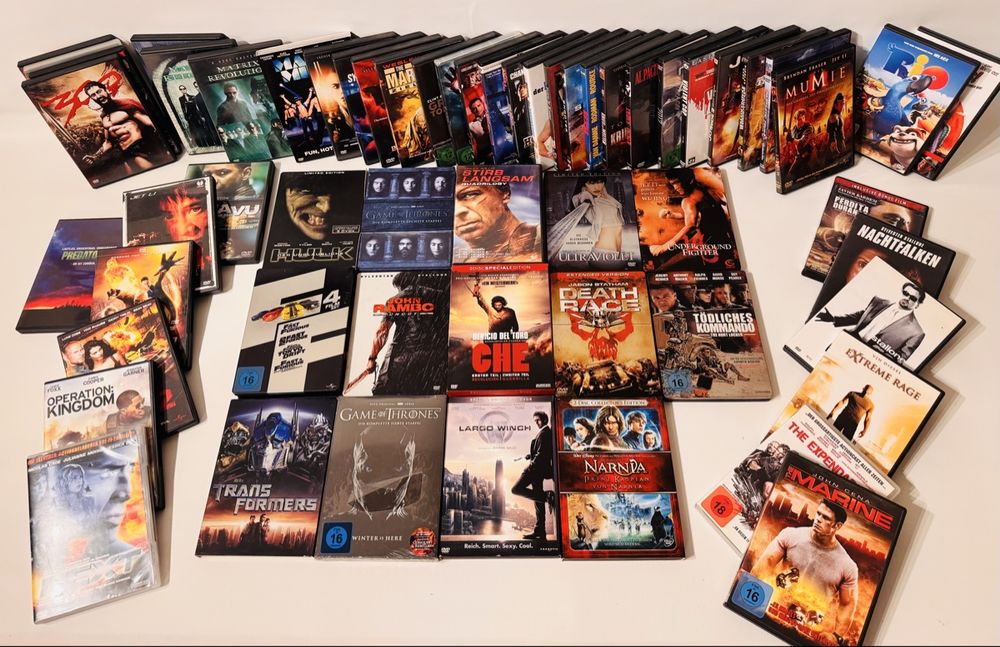 DVD-Lot – 58 Filme Action Sci-Fi Thriller Special Editions… (Gebraucht) in Rombach für CHF 40 ...