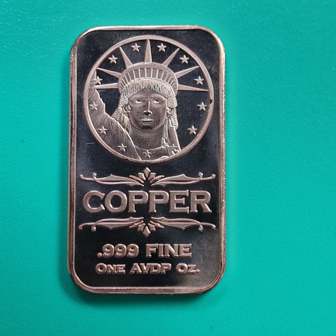 1 Oz .999 Copper bar, lingot, Statue Of Liberty (Gebraucht) in Bouveret ...