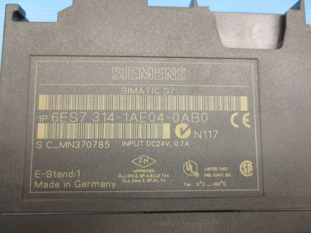Siemens Simatic CPU 314 6ES7 314-1AE04-0AB0 inkl. Speicher (Gebraucht ...