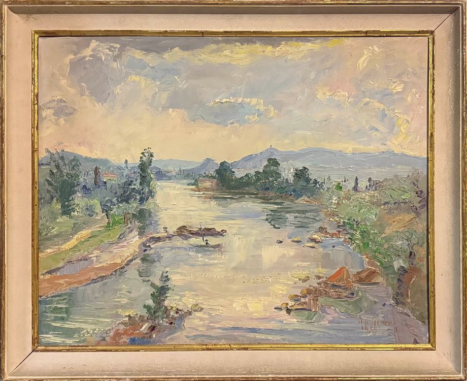 Flusslauf, 1955 - Ölbild von Hans-Rudolf Meyer | Kaufen auf Ricardo