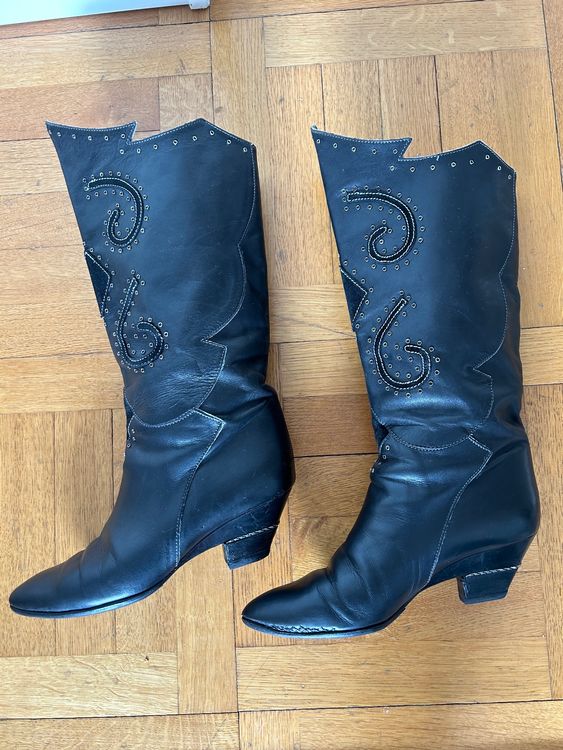 Magnifiques bottes en cuir 80’ (Gebraucht) in Lausanne für CHF 59 – mit ...