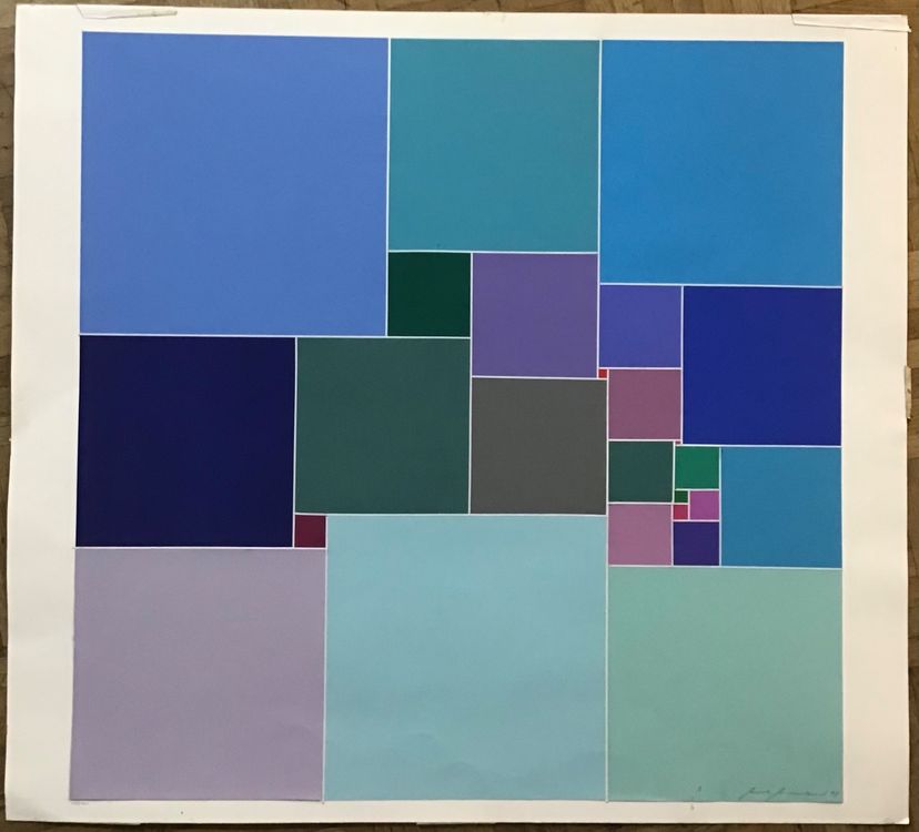 Konkrete Grosse Mischtecknik Collage Unleserlich Signiert | Kaufen auf Ricardo