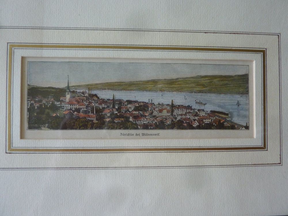 KOLORIERTER STICH ZÜRICHSEE B. WÄDENSWIL (Gebraucht) in Zürich für CHF 25 – mit Lieferung auf ...