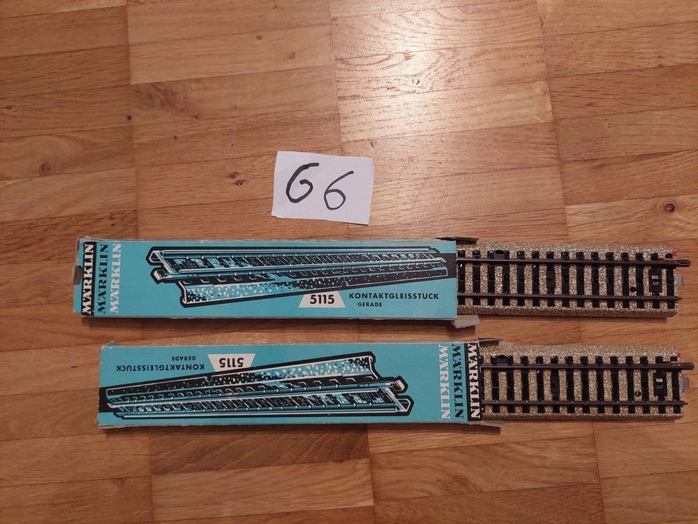 2x Märklin 5115 Kontakt Gleisstück Gerade mit OVP (Gebraucht) in Meilen für CHF 5 – mit ...
