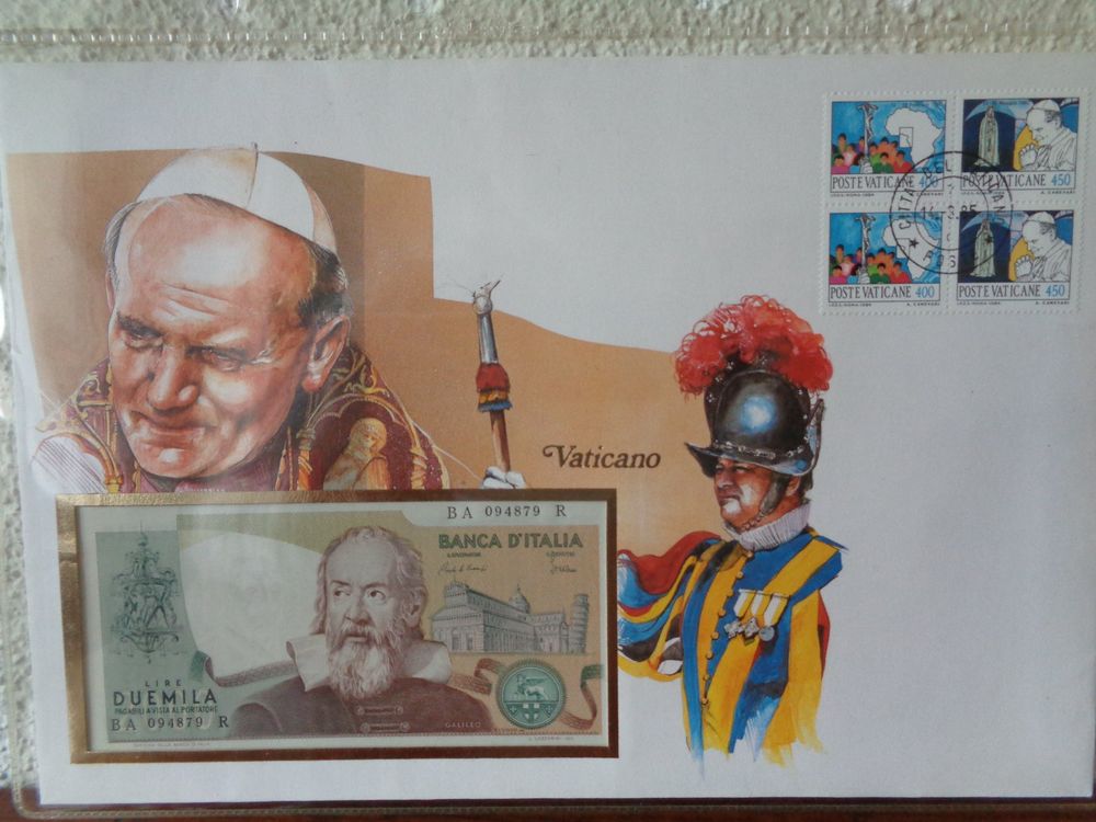 BANKNOTENBRIEF VATIKAN 2000 LIERE (Neu und originalverpackt) in Fislisbach für CHF 6 – mit ...