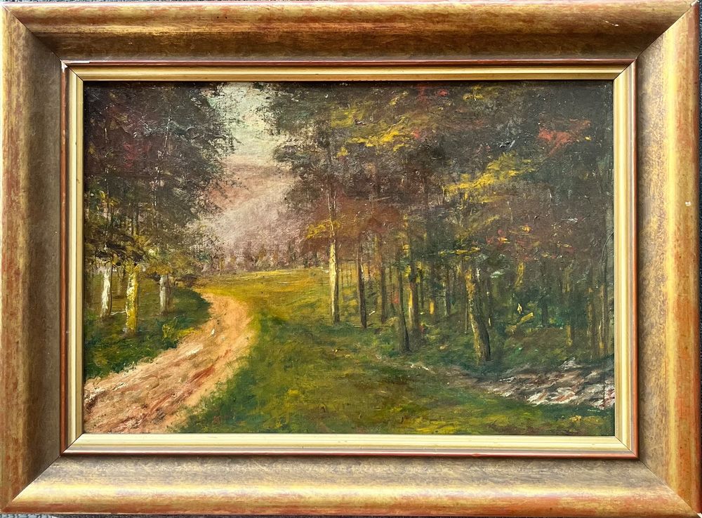 Antike Wald Szene Gemälde | Kaufen auf Ricardo