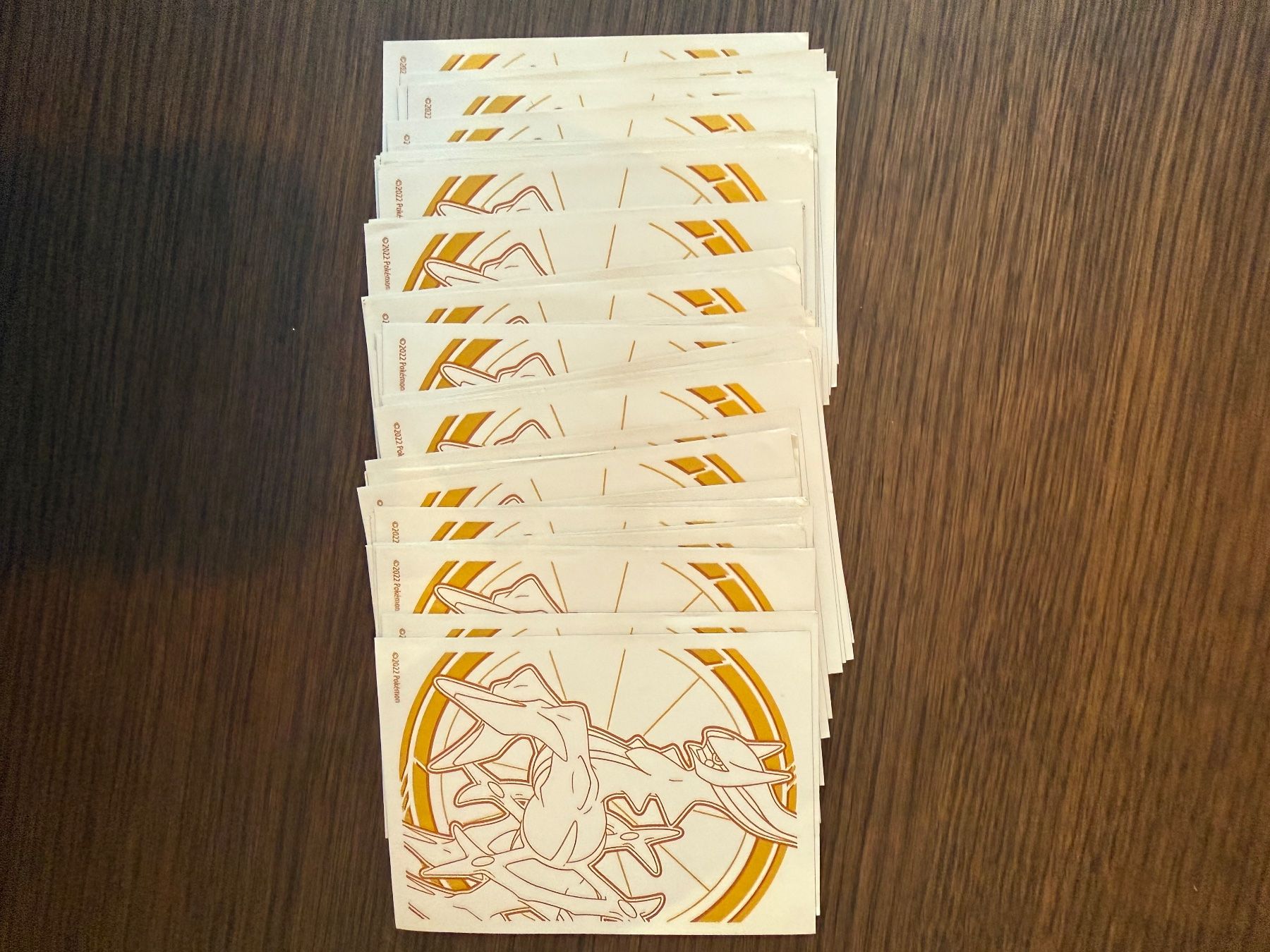 45 Stk. Pokémon TCG Kartenhüllen (Sleeves) Arceus-Motiv (Gebraucht) in ...