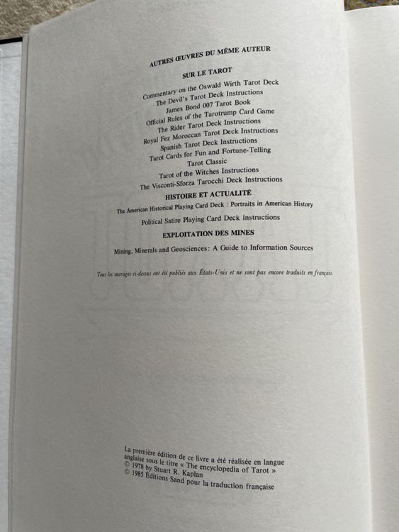 La Grande Encyclopédie du Tarot, Stuart Kaplan, TOP! (Neu (gemäss ...