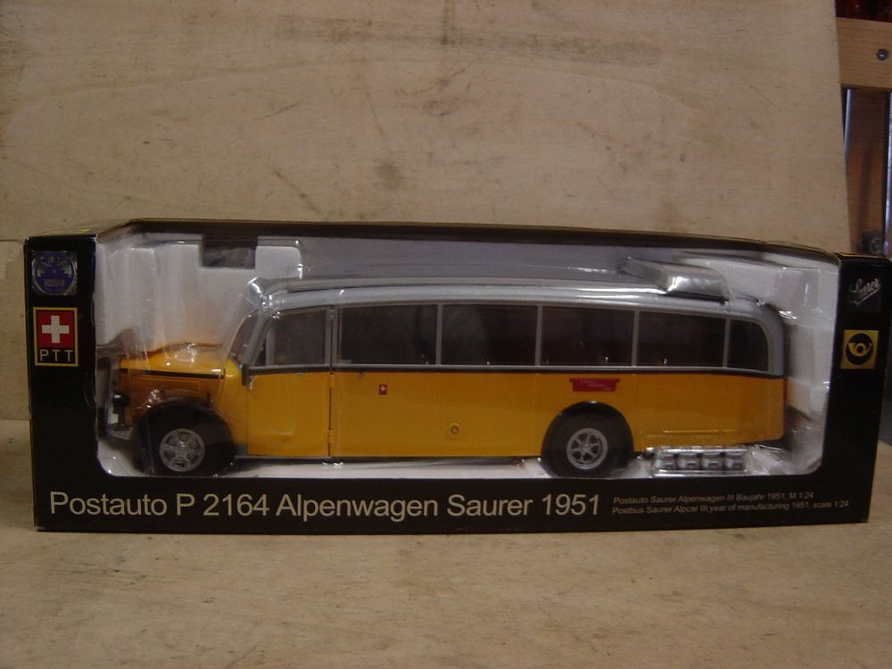 SAURER Alpenwagen III 1951 Postauto P2164 in 1:24 (Gebraucht) in für ...