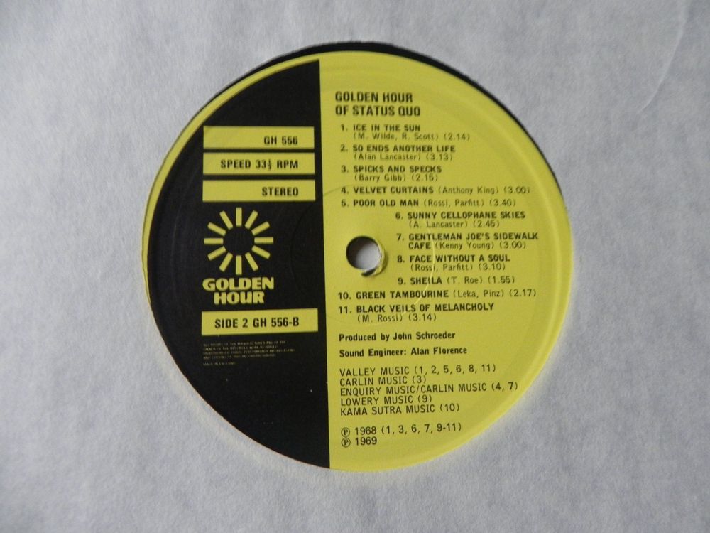 LP Hardrock Status Quo 1969 Golden Hour (Gebraucht) in Siebnen für CHF 17 – mit Lieferung auf ...