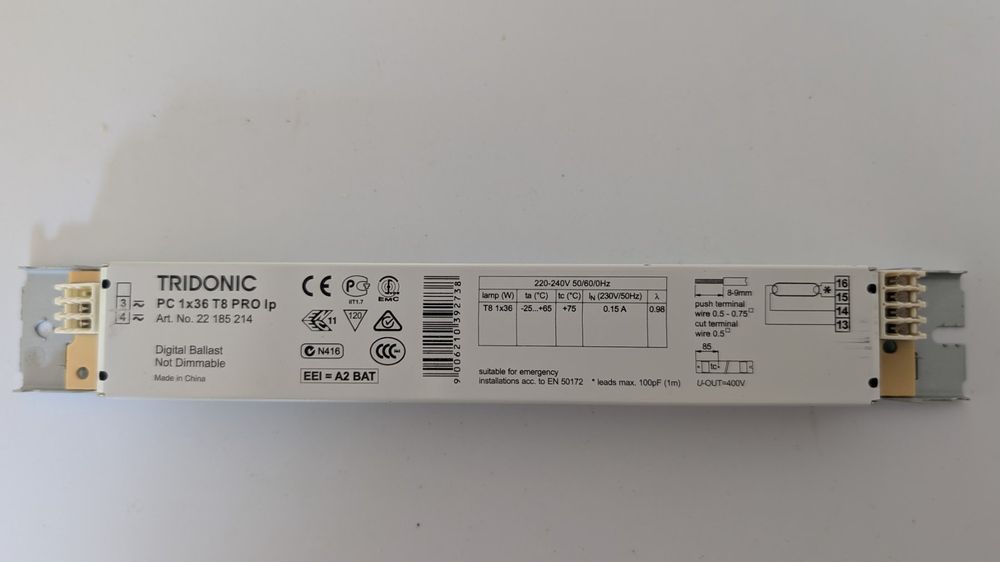 50x Tridonic PC 1x36 T8 PRO Ip Vorschaltgerät, Top Zustand (Gebraucht ...