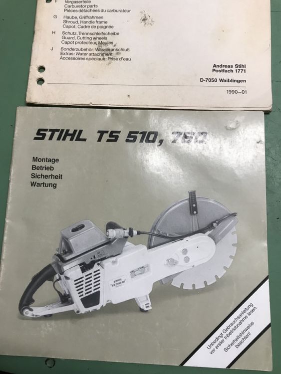 Stihl Trennjäger TS 510, 760 Betriebsanleitung | Kaufen auf Ricardo