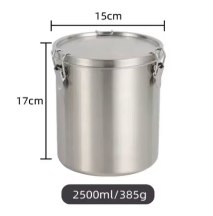 Vorratsbehälter aus Edelstahl / Pot de conservation en inox (Neu ...