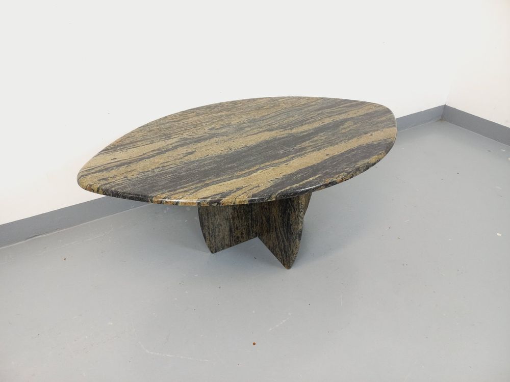 Table basse ovale vintage en marbre des années 70 (Gebraucht) in ...